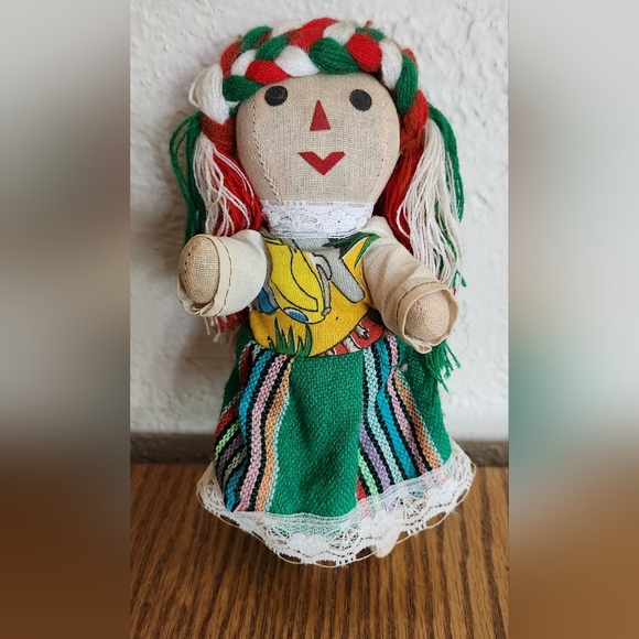 Toys | Vintage Folk Art Mexican Rag Doll Handmade Poseable 8 | Poshmark